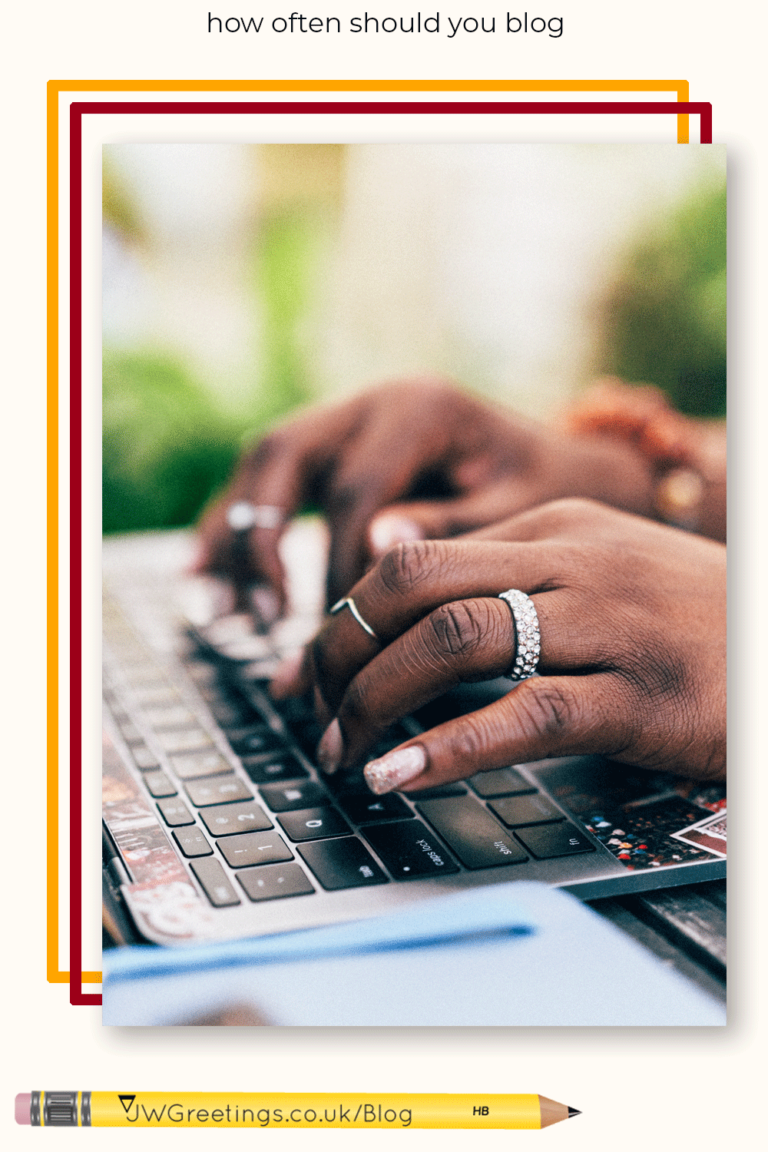 how often should you blog - Life behind Black Greeting Cards